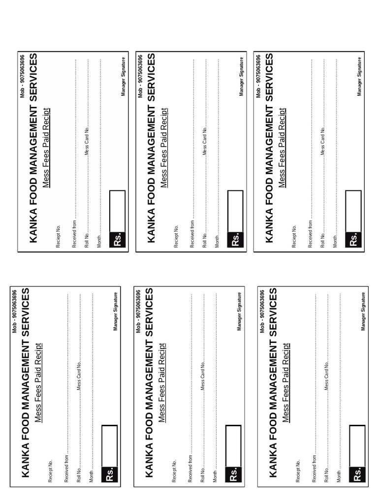 Kanka Food Management Service | PDF | Receipt | Accounting