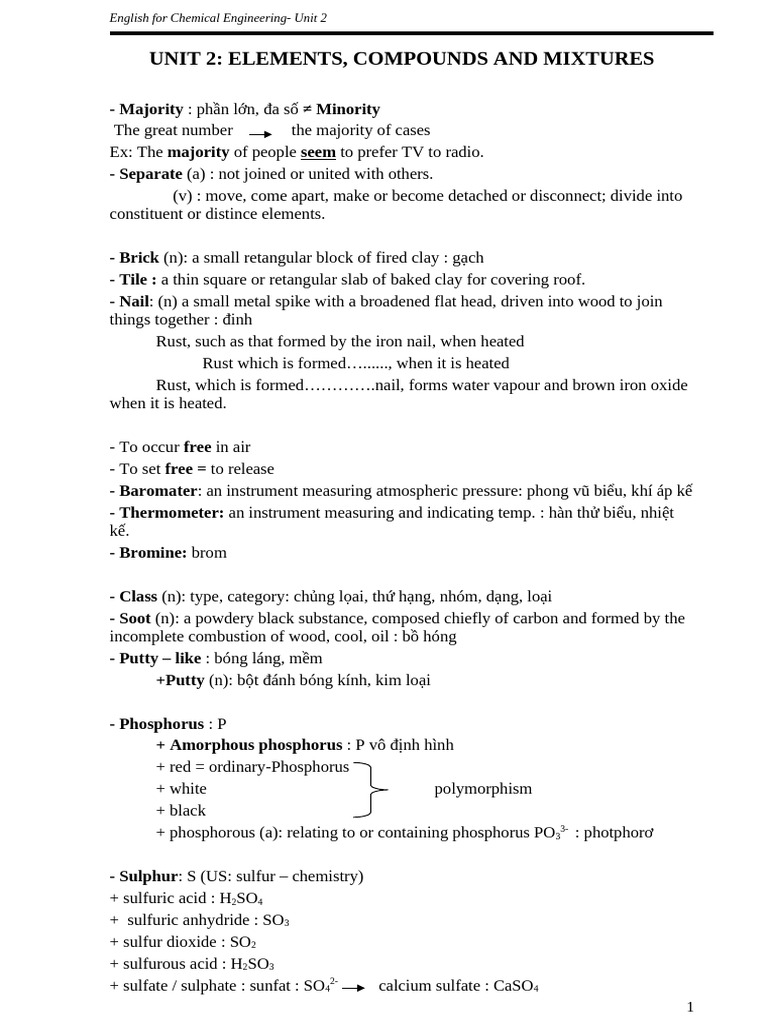 Vocabulary-UNIT 2 | PDF