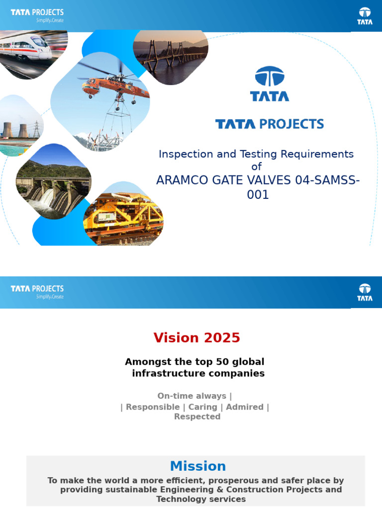 04 SAMSS 001 ARAMCO GATE VALVES Inspection | PDF