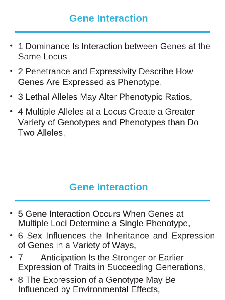 Gene Interactions | PDF