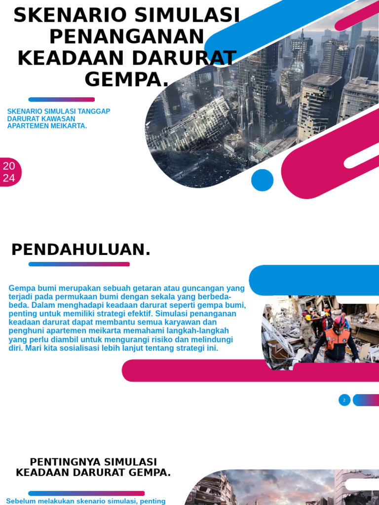 Skenario Simulasi Penanganan Keadaan Darurat Gempa. | PDF | Teknologi ...