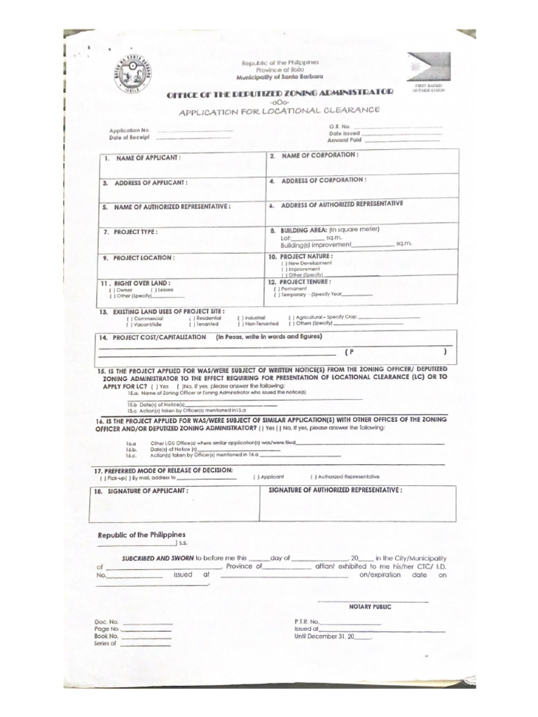 Building Permit Form Sta Barbara | PDF