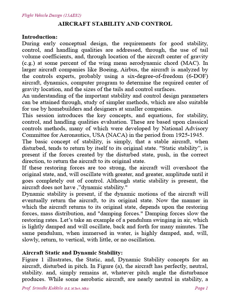 8 Module 4 AIRCRAFT STABILITY AND CONTROL | PDF
