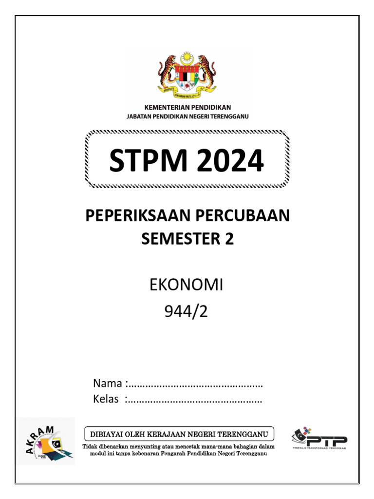 STPM 2024 S2 Ekonomi | PDF | Currency | Malaysia