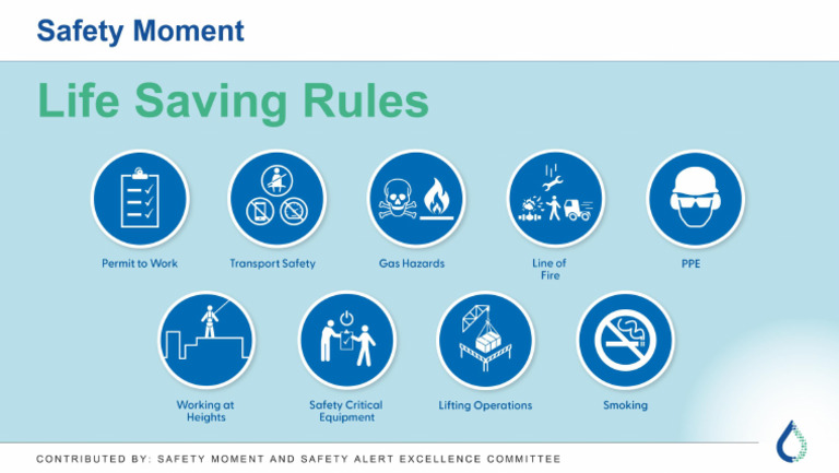 SafetyMoment - Slide - Life Saving Rules | PDF