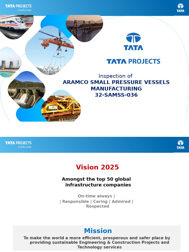 ARAMCO - SMALL Pressure Vessel Manufacturing - Inspection Rev 01 | PDF