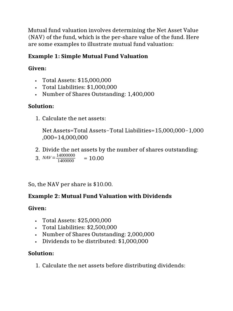 NAV Calculation | PDF