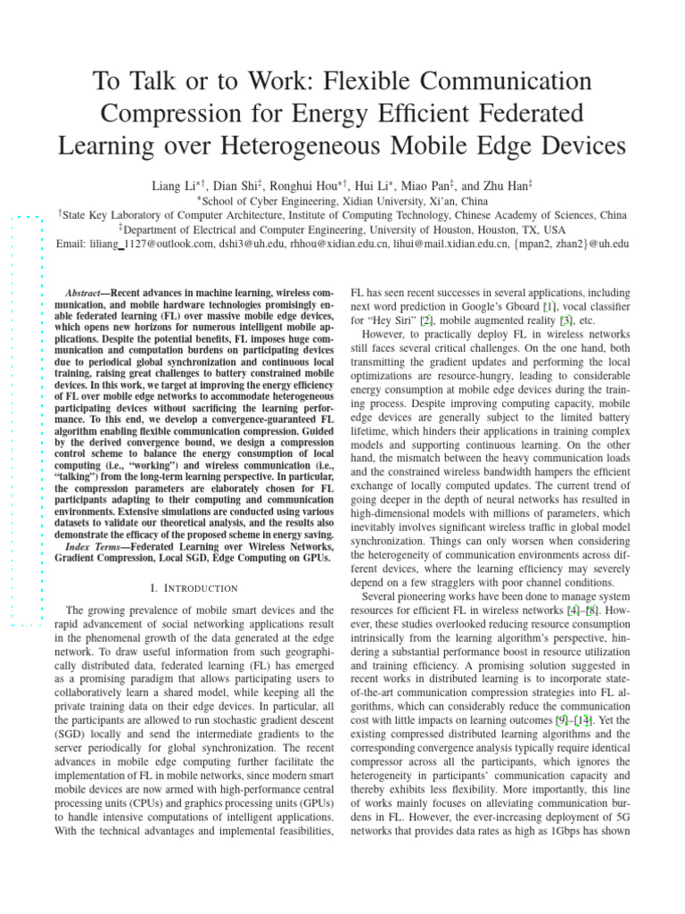 To Talk or To Work: Flexible Communication Compression For Energy ...