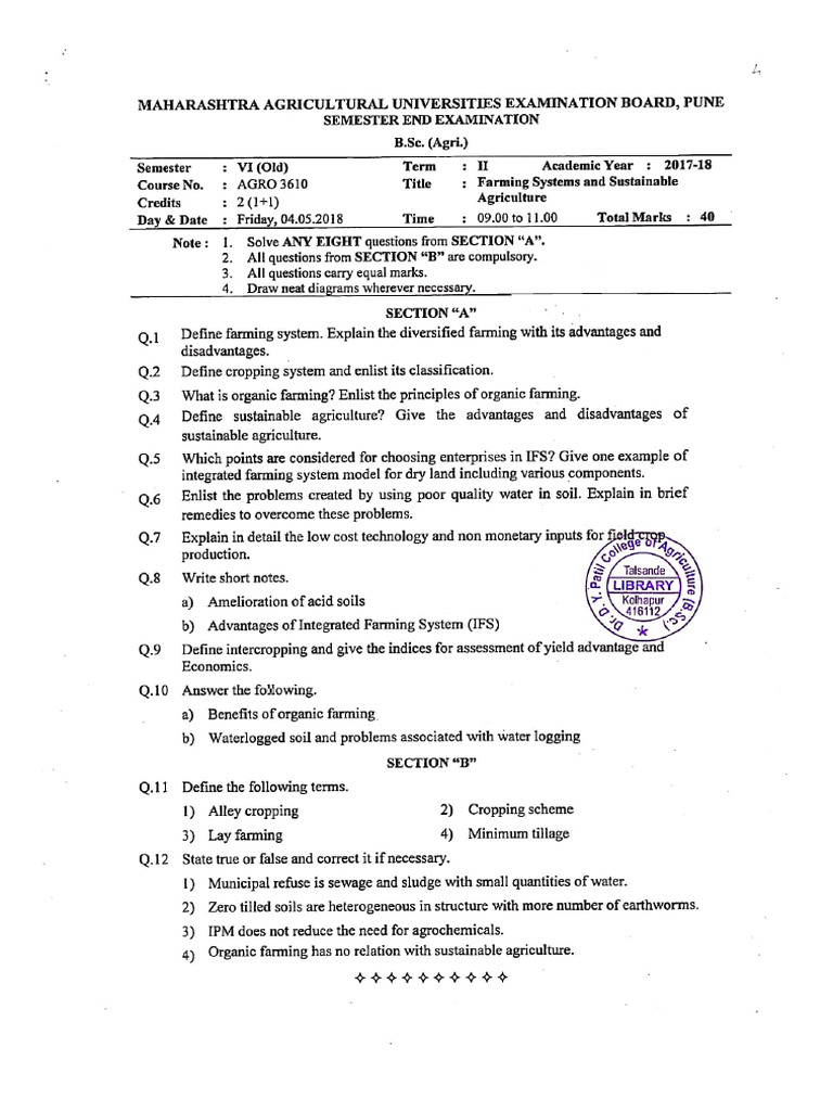 6TH SEM ALL QUE.P 2017 18 Ouhf | PDF