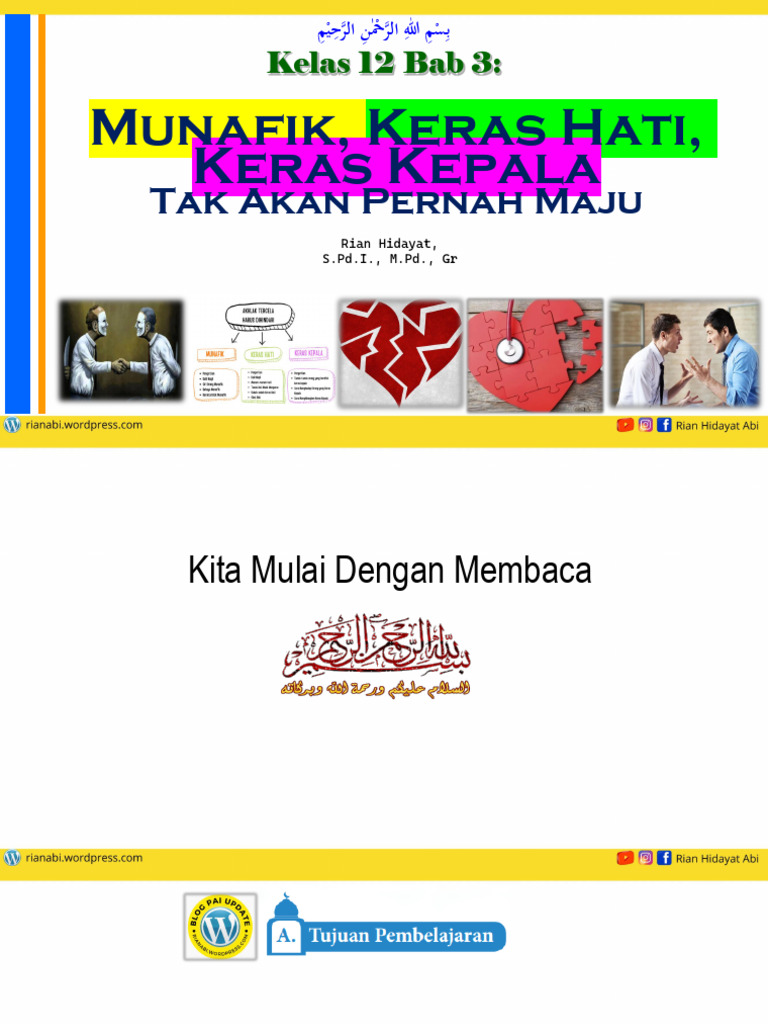 Bab 3 Munafik Dan Keras Hati Dalam Islam (PPT Kurmer) | PDF