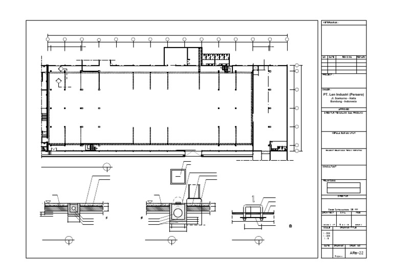 Denah Saluran Jalur Gutter: PT. Len Industri (Persero) | PDF