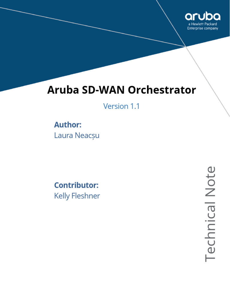 Aruba SD-WAN Orchestrator | PDF