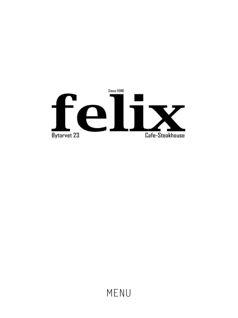 Felix Steakhouse Sommer Menu 2024 | PDF