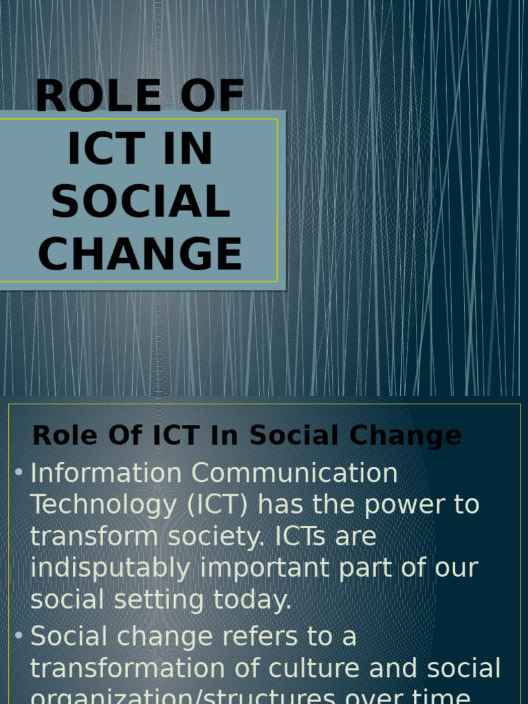 Role of Ict in Social Change | PDF