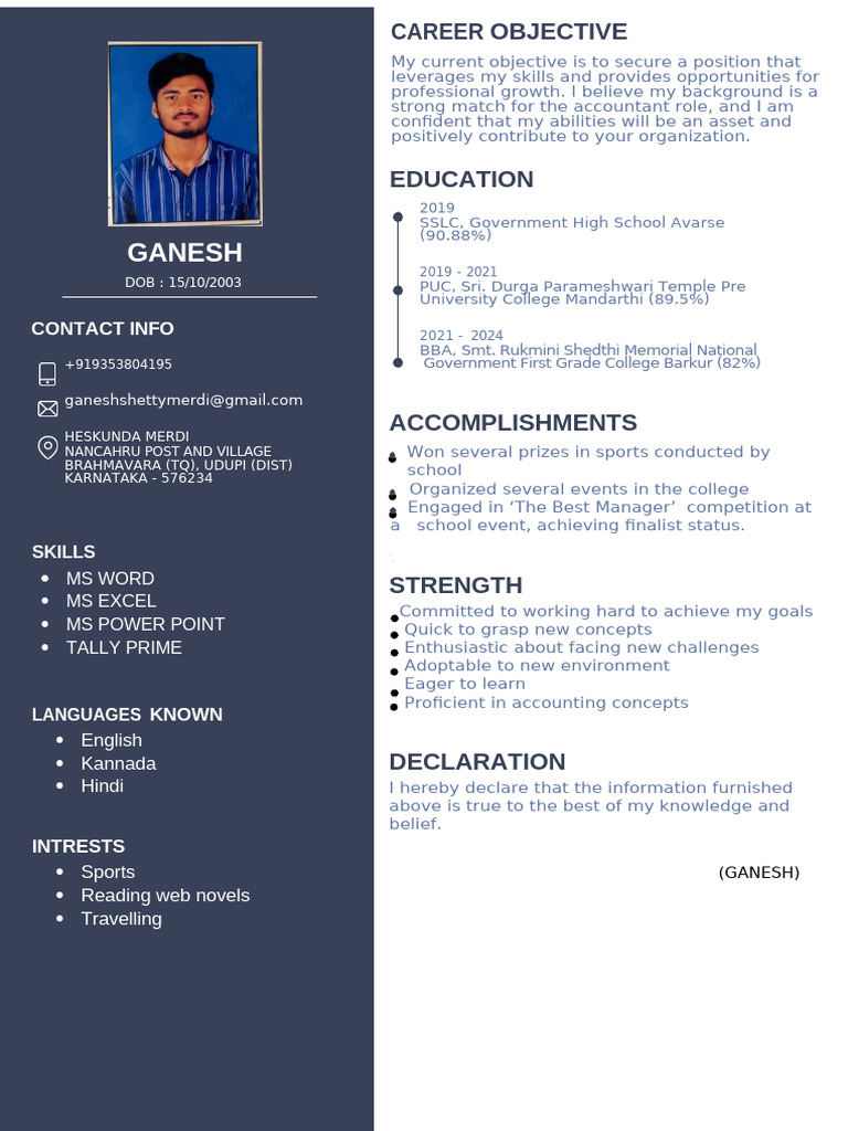 Ganesh Resume. | PDF