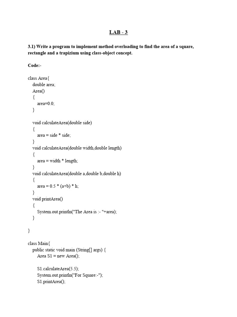 Lab - 3 - Oops | PDF