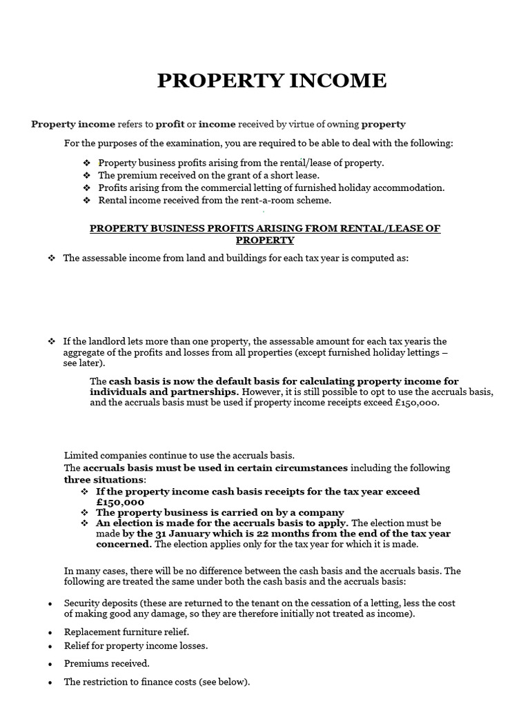 CHP 6 Property Income-2 | PDF