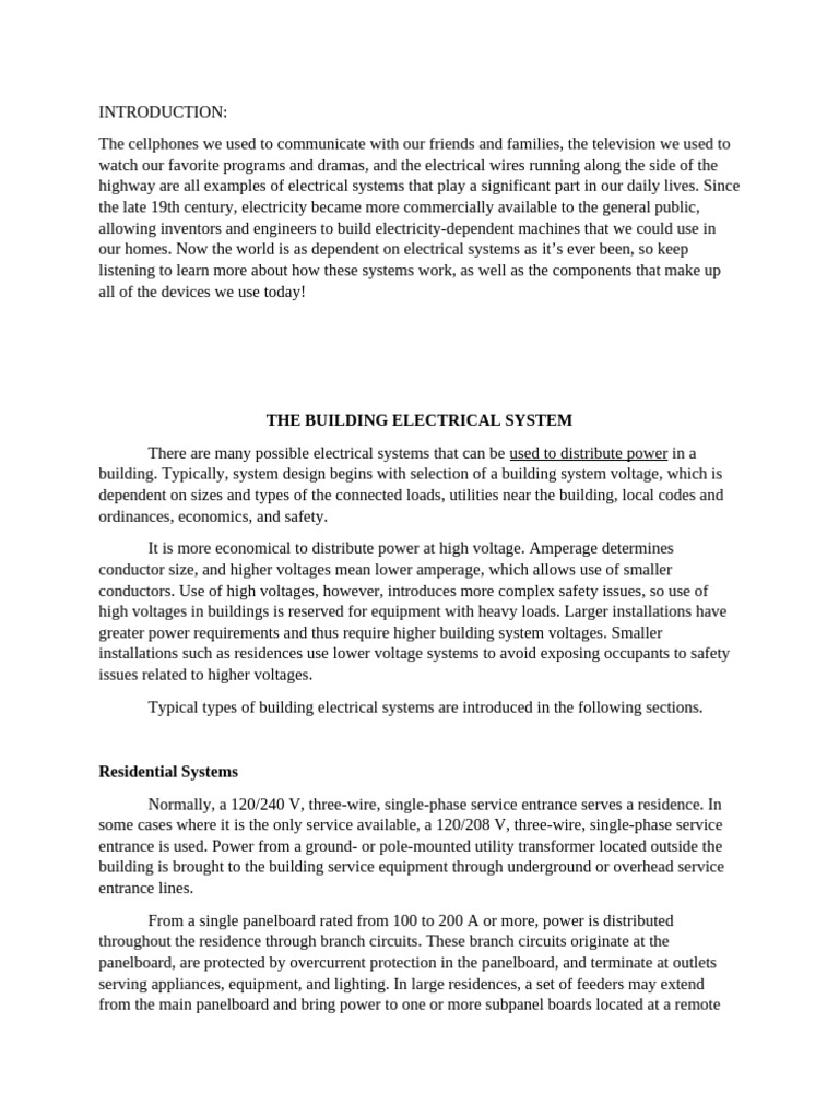 Electrical System | PDF