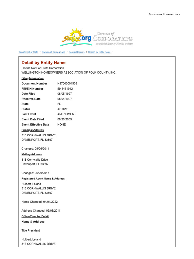 Detail by Entity Name Sunbiz Register | PDF