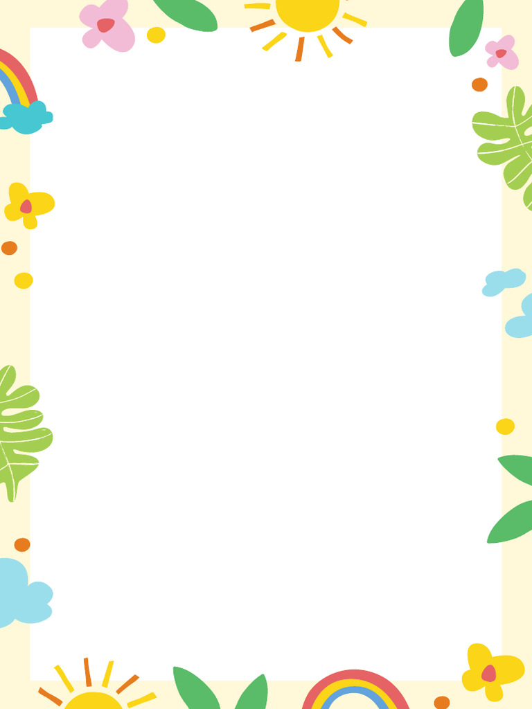 Blank Bright and Sunny Page Border | PDF