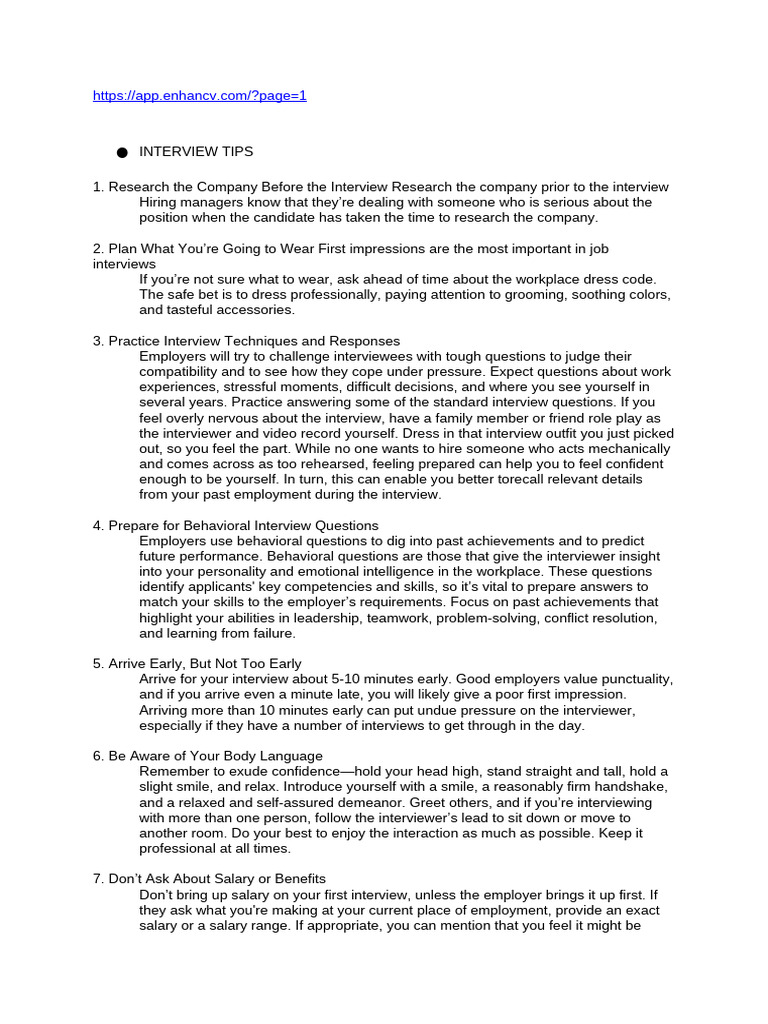 Interview Questions | PDF