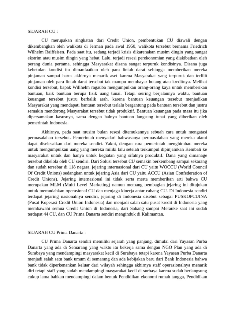 Hasil Wawancara Cu Prima Danarta | PDF