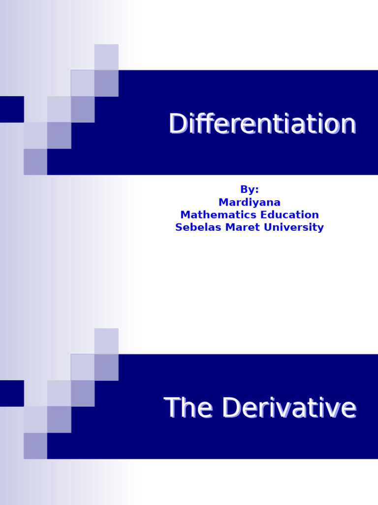 Chapter 6 Differentiation | PDF