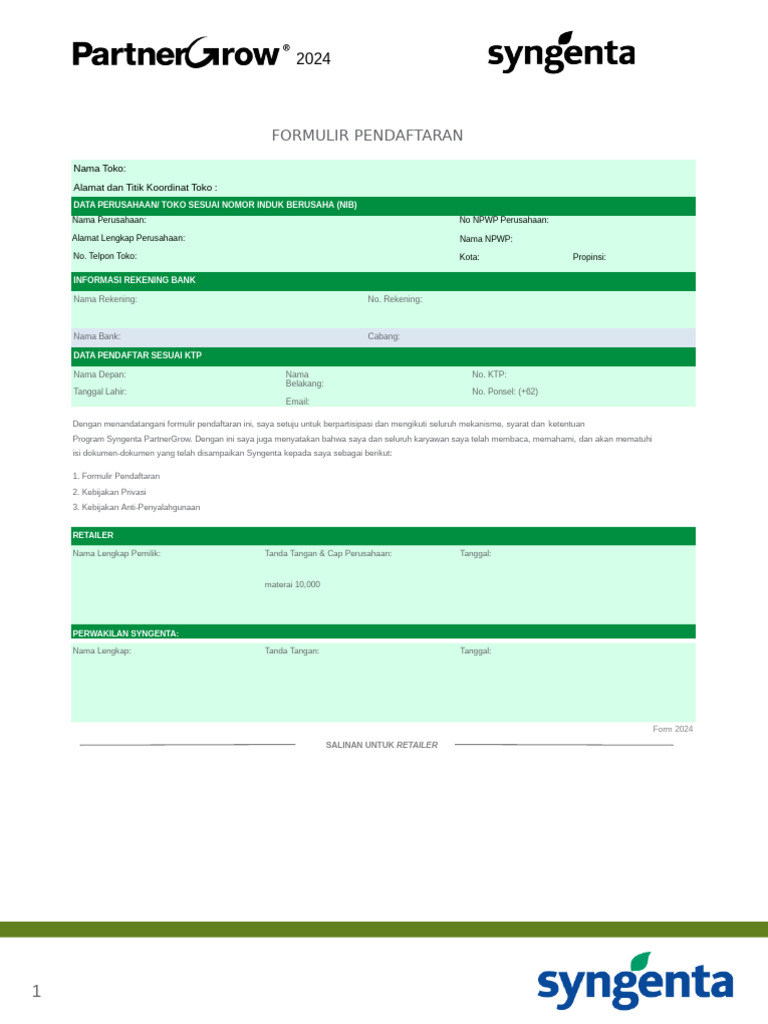 Form Pendaftaran EPG 2024 | PDF