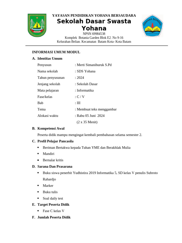 Modui Informatika 5 Juni 2024 | PDF