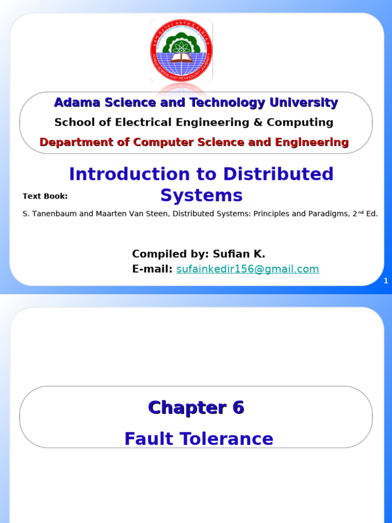 DS CH7 - Fault Tolerance | PDF | Fault Tolerance | Computers