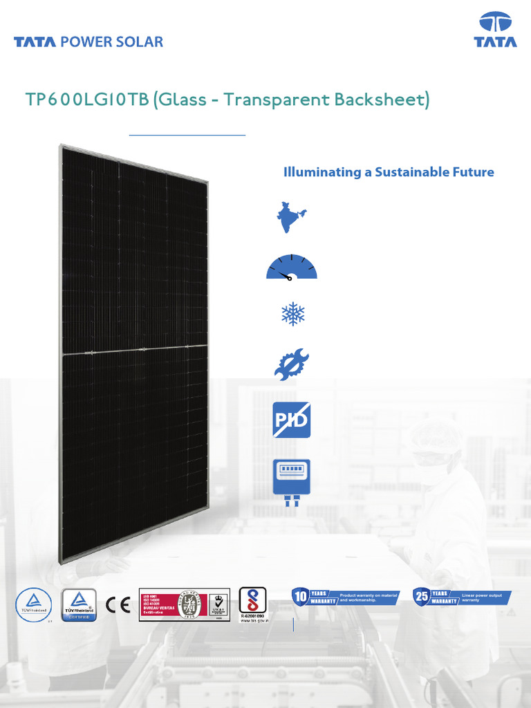 TP600LG10TB (Glass Transparent Backsheet) | PDF