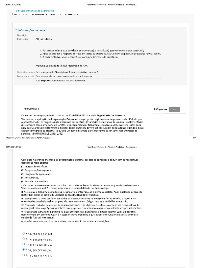 Sem 3 - Aval - Form Prof 1 | PDF