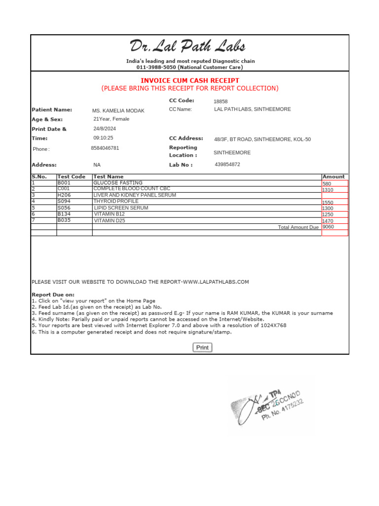 Bill 1 Sample | PDF