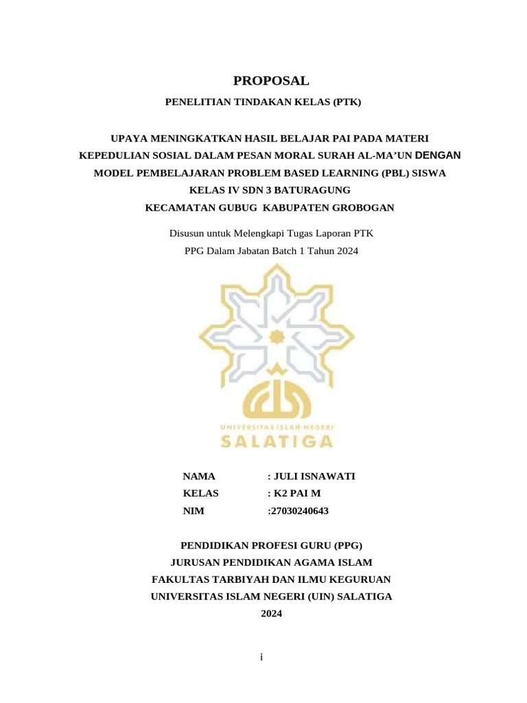 LK 11 Proposal PTK | PDF