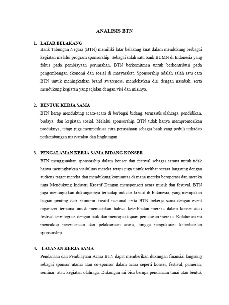 Analisis BTN | PDF | Business