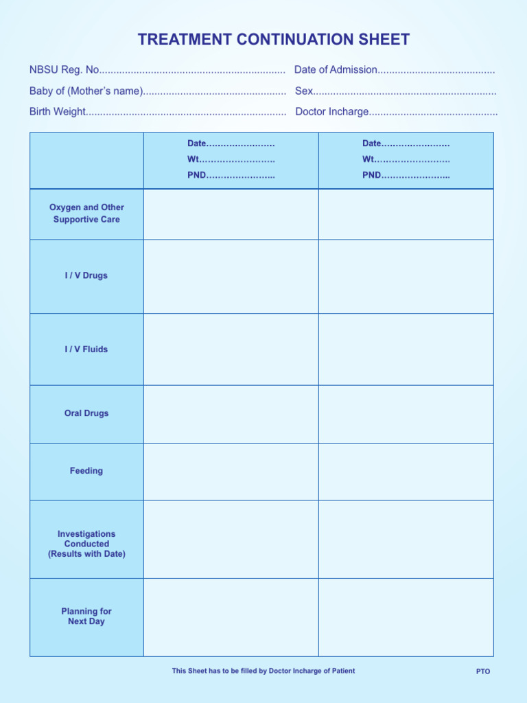 3-Treatment Continuation & Clinical Condition Record Sheet | PDF | Wellness