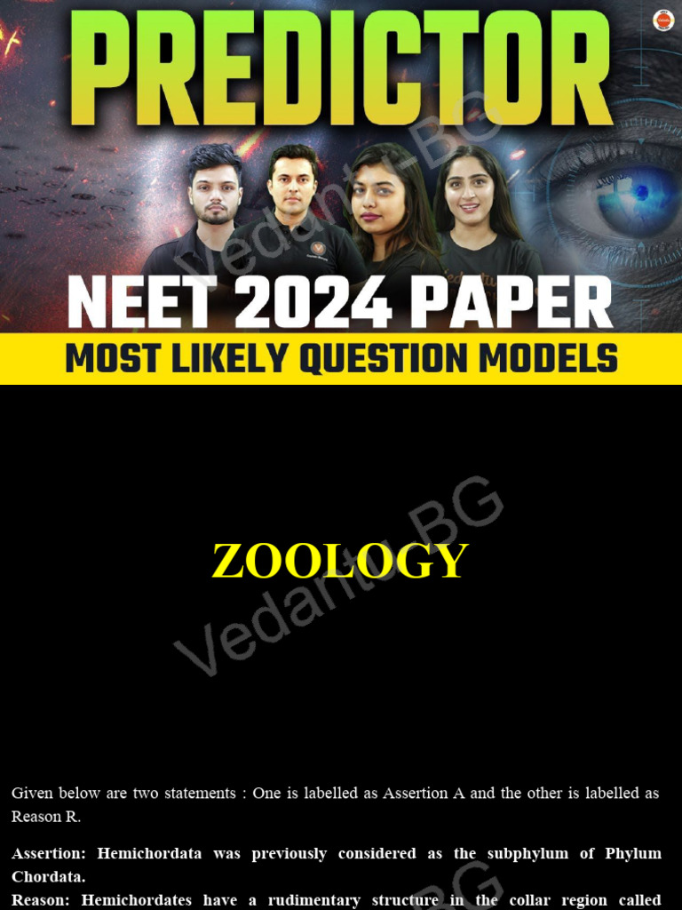 Predictor Paper - NEET 2024 For Biology | PDF