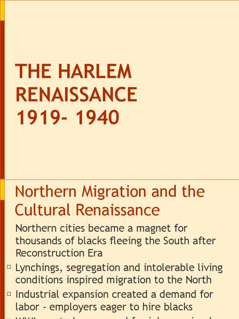 Harlem Renaissance | PDF | Harlem Renaissance | Critical Theory