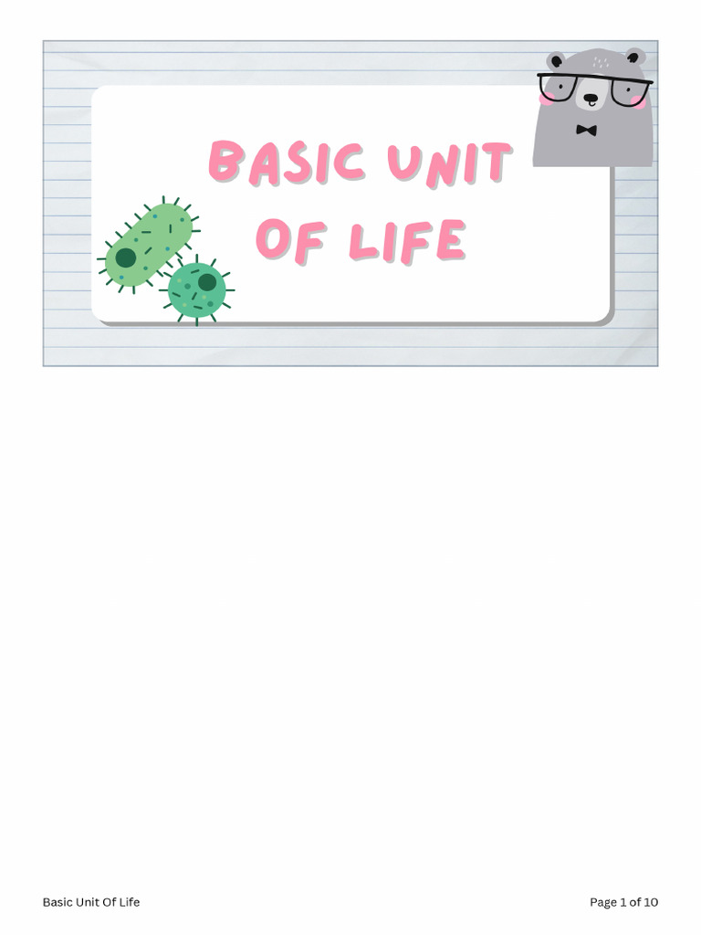 Basic Unit of Life | PDF
