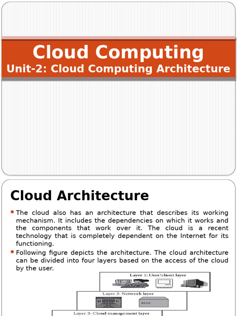 02 Unit-2 Cloud Computing Architecture | PDF