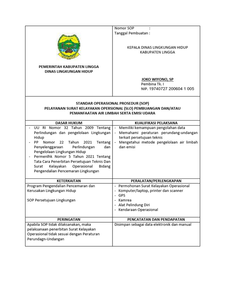 SOP SLO Oke | PDF