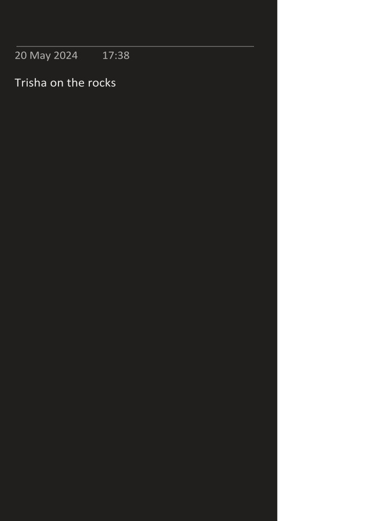 Trisha On The Rocks | PDF