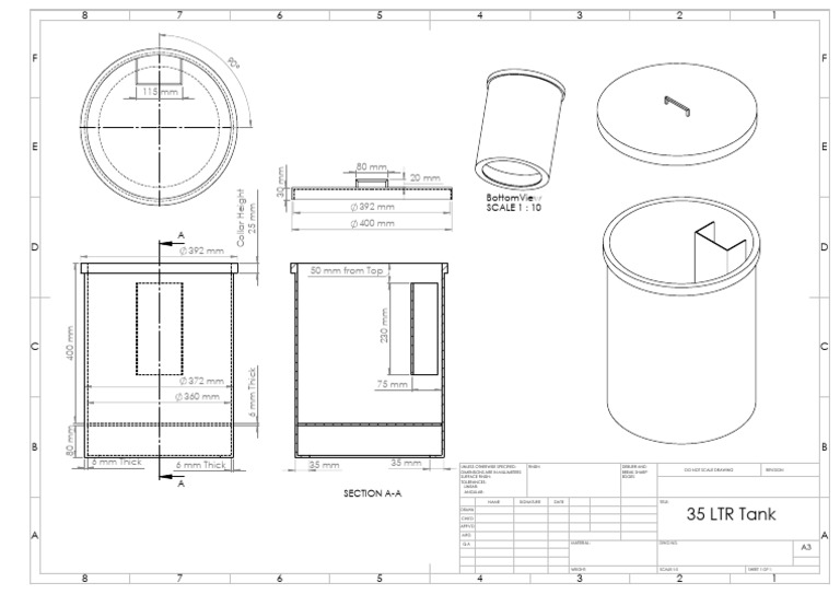 35 LTR Tank Drawing | PDF