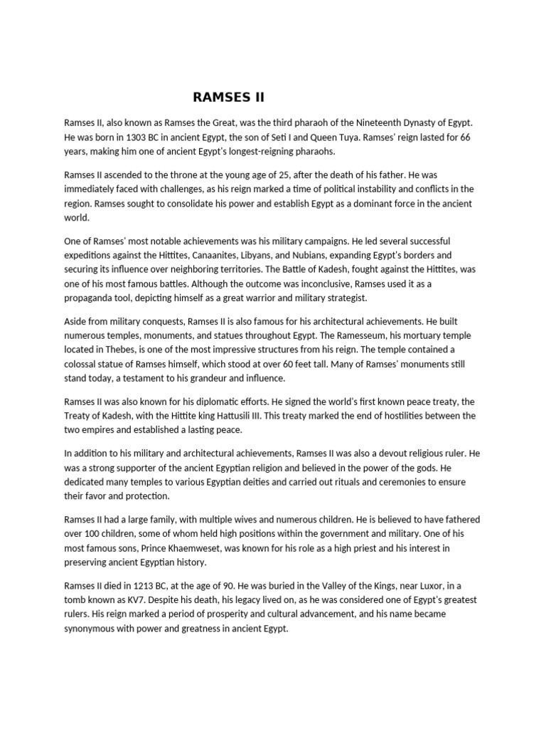 Ramses II, also-WPS Office | PDF