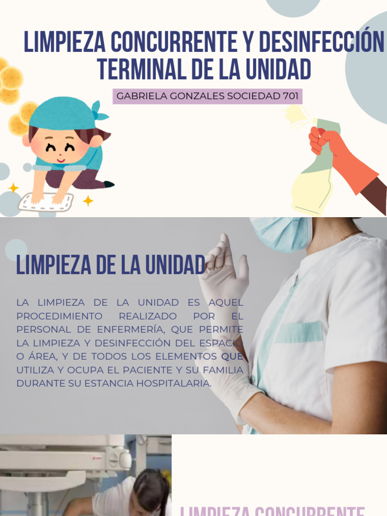 Limpieza Concurrente y Desinfección Terminal de La Unidad Gaby | PDF Limpieza Concurrente y Desinfección Terminal de La Unidad Gaby | PDF