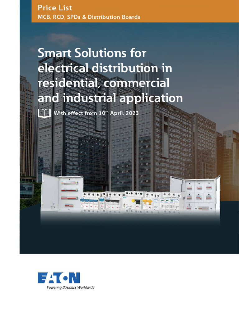 Revised - MCB-RCD-DB - Price List - 110423 - 231010 - 164446 | PDF