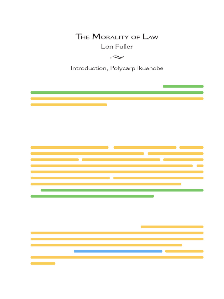 Lon Fuller The Morality of Law PRINT | PDF