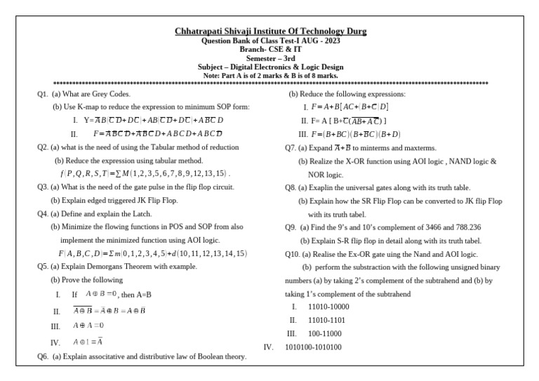 DELD CT-1 (QB Updated) | PDF