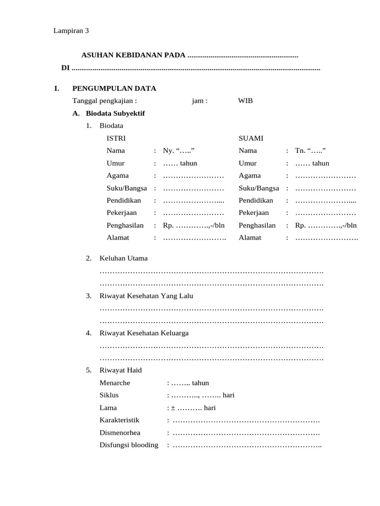 Contoh Format Askeb | PDF