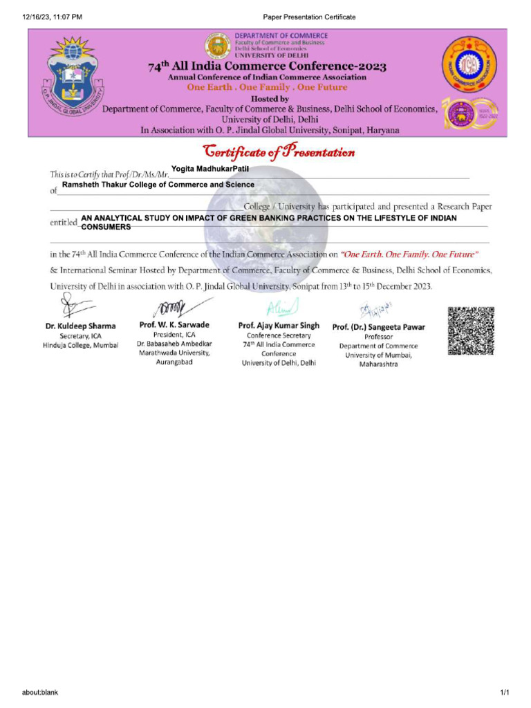 Cert Aicc Yp Present | PDF